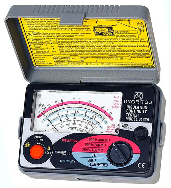 KYORITSU 3132A 1000V Analogue Insulation Tester – Duncan Instruments ...